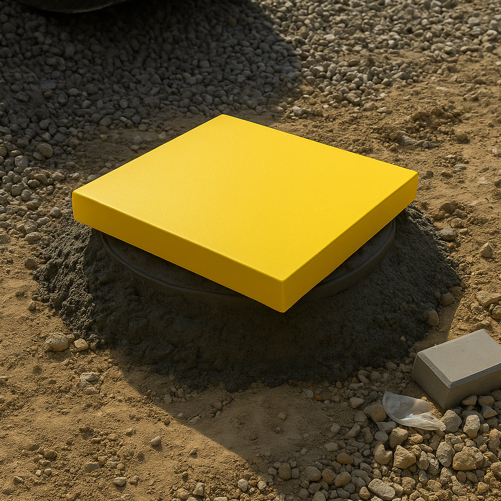 Manhole Protection Cover - Yellow - 50mm x 680mm x 680mm – Protecta Screen